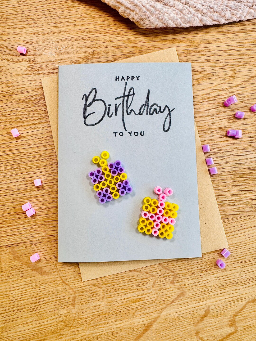 Birthday Card, Greeting Card, Iron-on Bead Card, Gifts, Funny Birthday ...