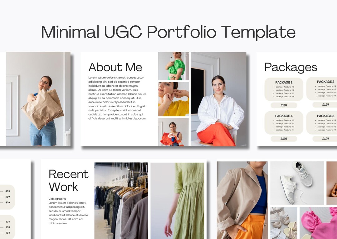 Minimal UGC Portfolio Template UGC Portfolio UGC Template Social ...