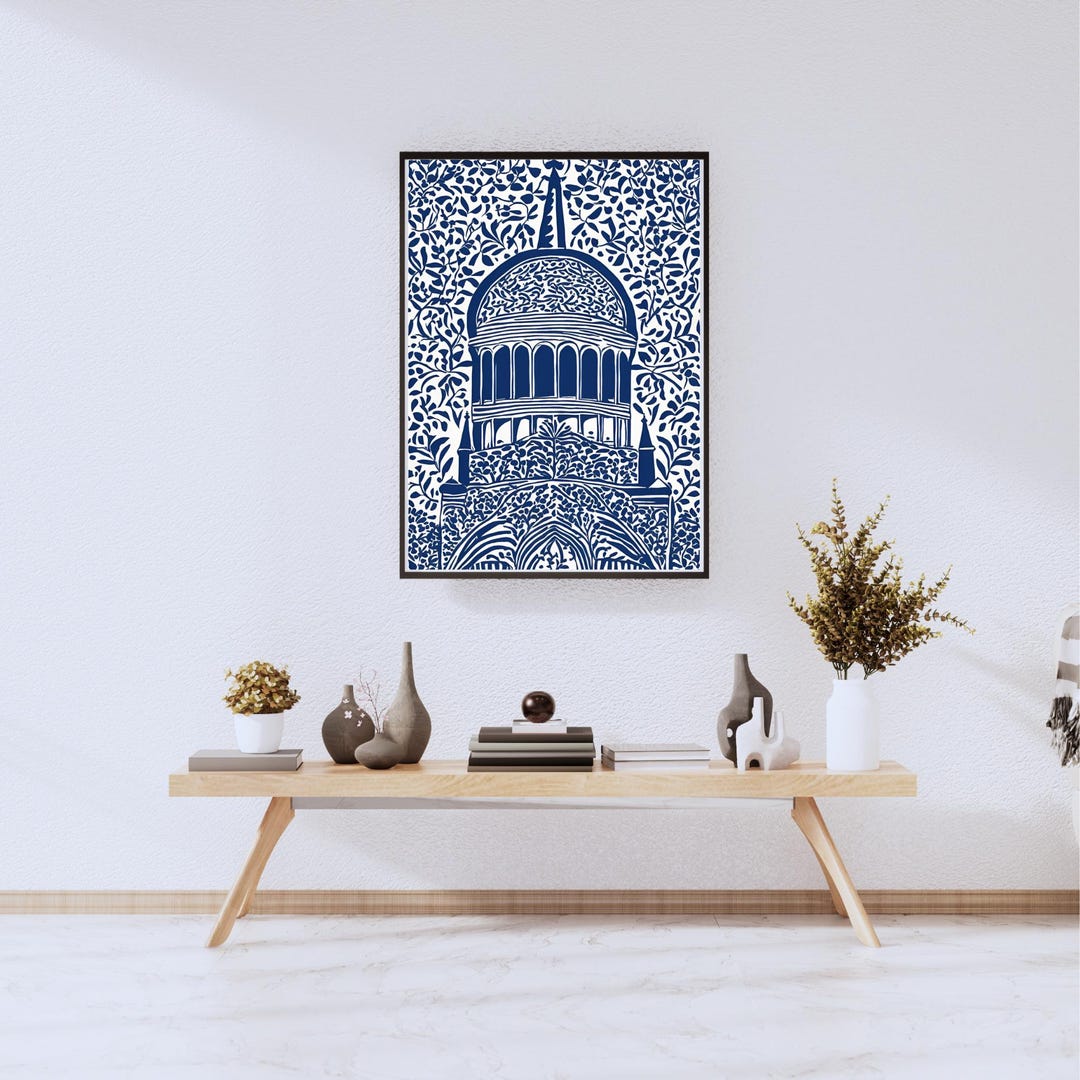 Blue Dome Digital Download Wall Art | Printable Art for Home Decor & Modern Aesthetic | Instant ...
