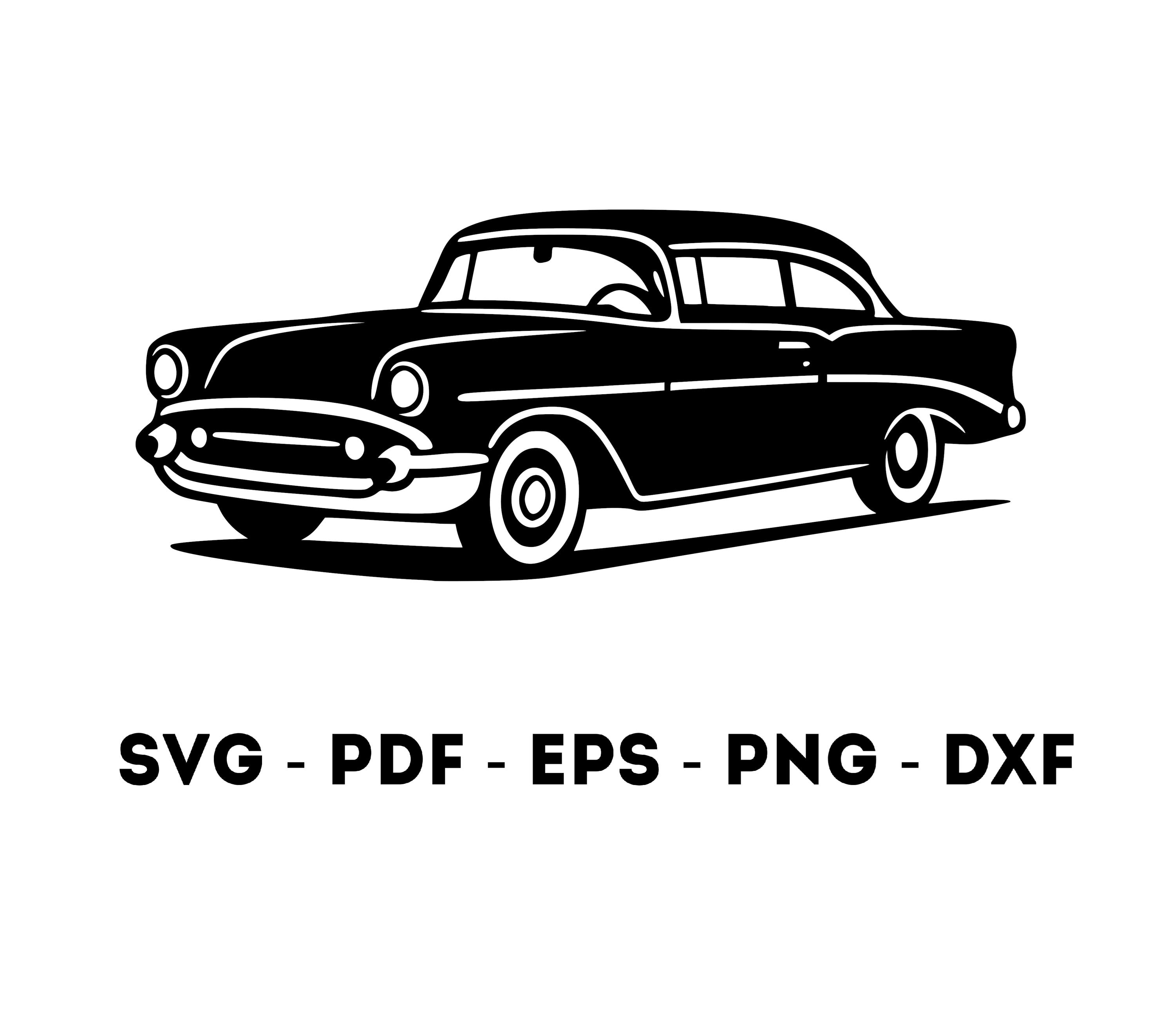 1950s Classic Car SVG: Retro Automobile Vector (digital Download) - Etsy