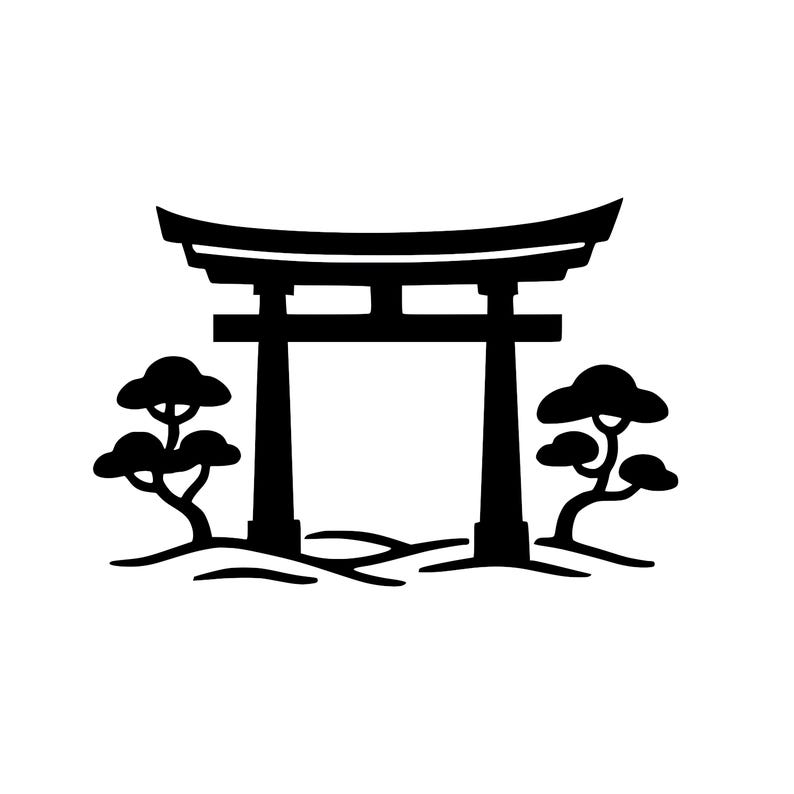 Torii Gate SVG | Iconic Japanese Shrine Gate Line Art | Minimalist ...