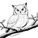 Intricate Black Line Drawing of an Owl – SVG File for Print and Digital ...