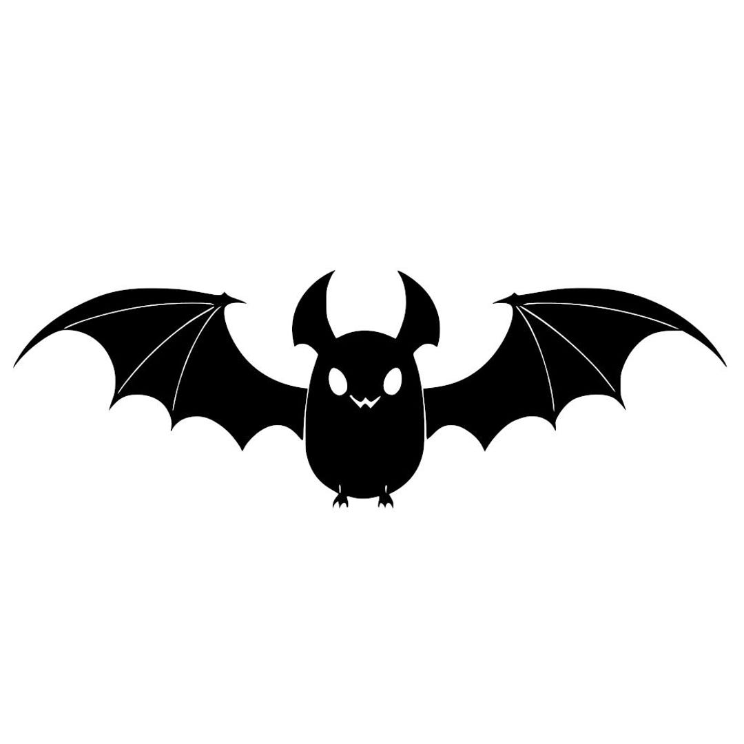 Minimalist Bat SVG – Clean Black Line Art, Gothic Halloween Decor ...