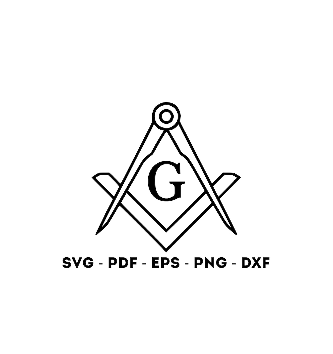 Masonic Square and Compass Svg Pdf Eps Png Dxf Cut File - Etsy UK