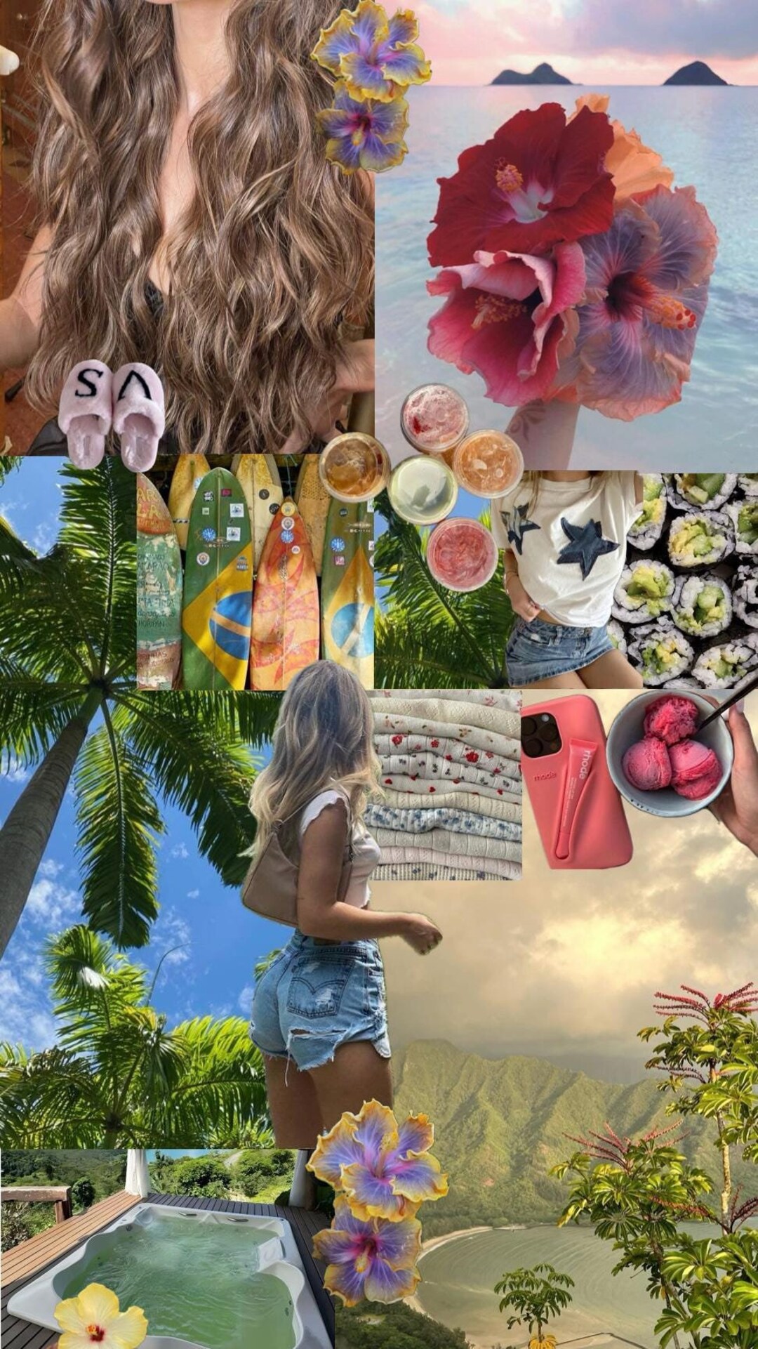 Beach Clean Girl Wallpaper - Etsy