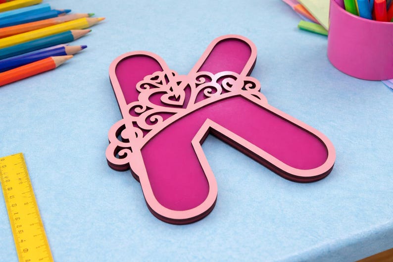 Letras de madera con temática de princesa, letrero con nombre ...