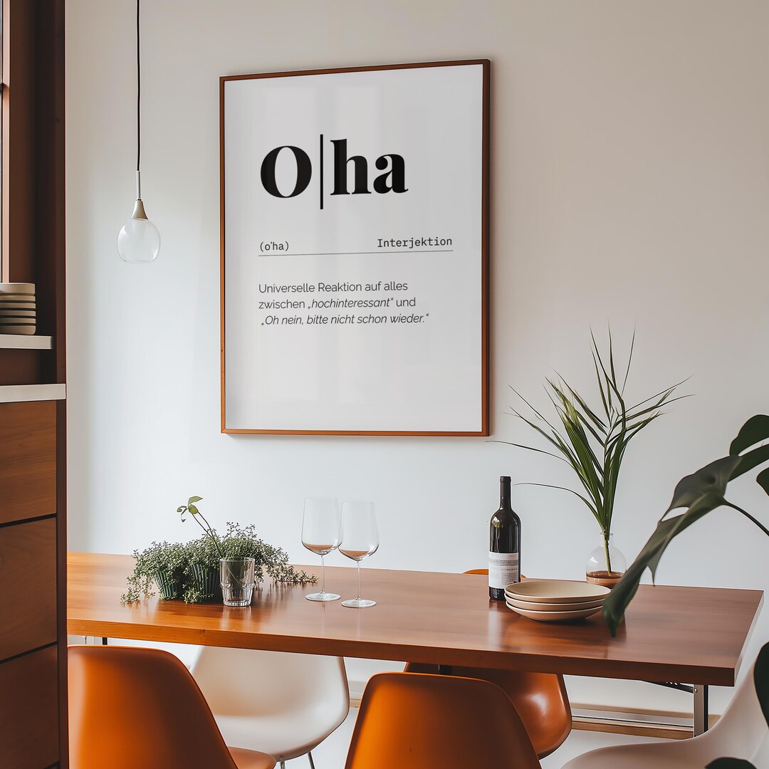Oha – Funny Definition Poster to Print | Ironic Youth Word, Sarcastic ...