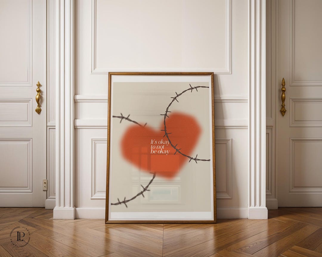 Ready to Hang Mental Health Poster “it’s Okay to Not Be Okay” Framed ...