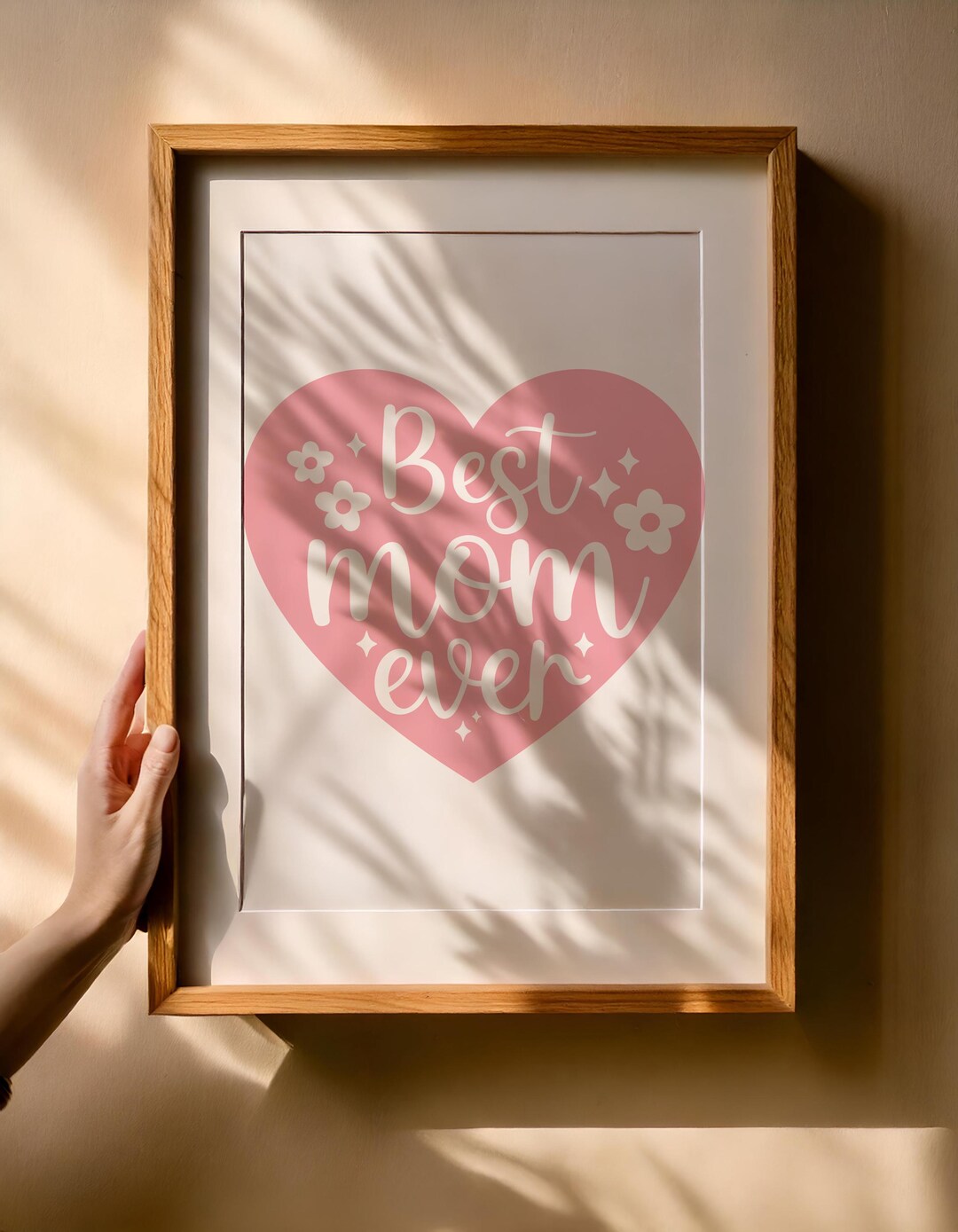 Best Mom Ever Poster – Loving Heart Design for Mother's Day or Birthday ...