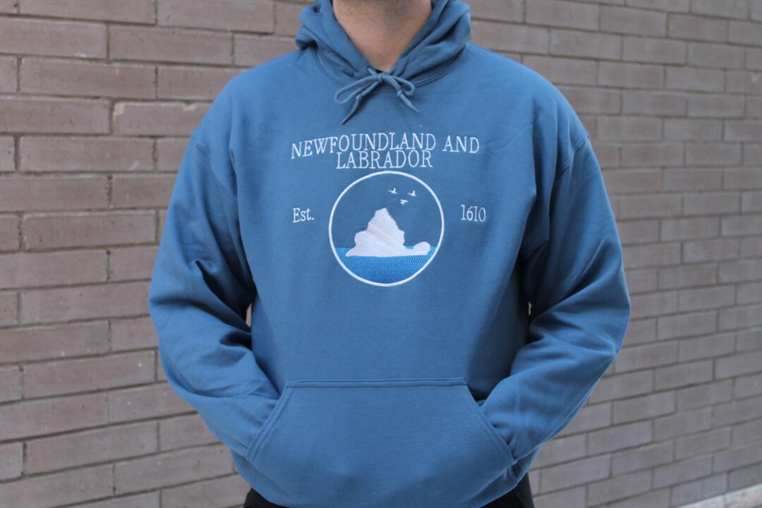 Embroidered Newfoundland and Labrador Iceberg Hoodie/crewneck - Etsy Canada