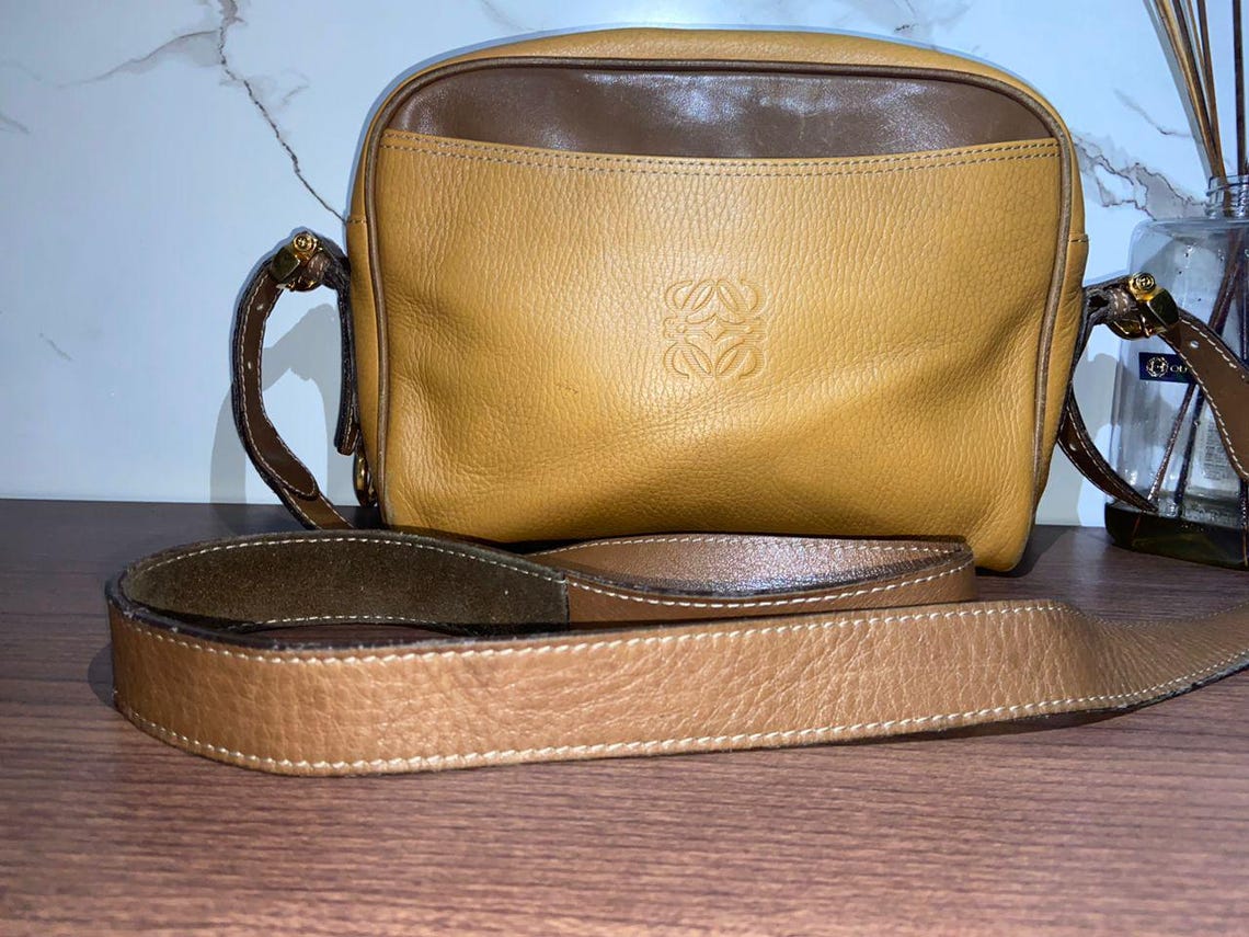 Loewe Vintage Leather Camera Crossbody Bag - Etsy
