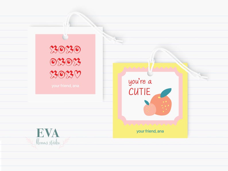 Fruit-themed Valentine’s Day Cards – Printable Square Valentines for ...