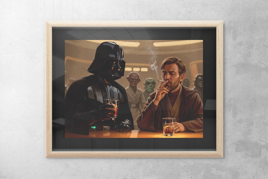 Darth Vader & Obi-wan Kenobi Drinking at a Bar – Abstract Sci-fi ...
