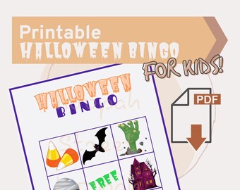 Halloween BINGO Kids Class Game Halloween Class Game Halloween - Etsy