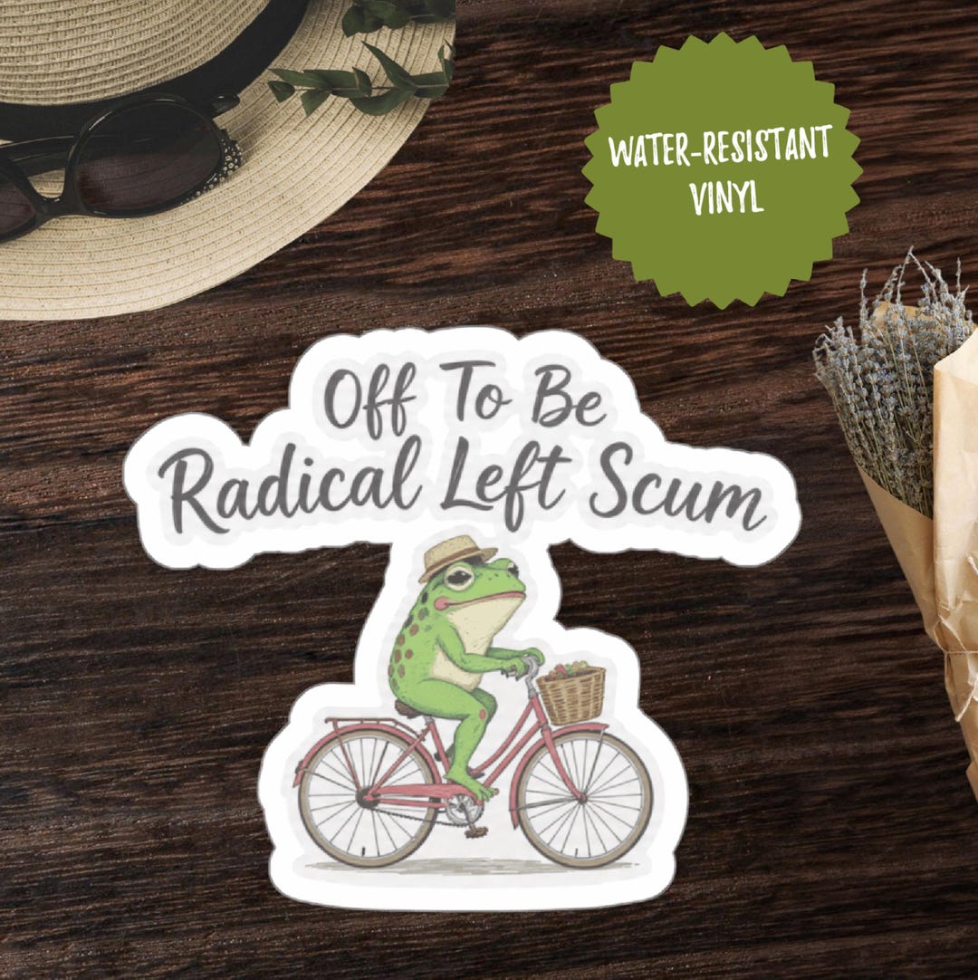 Radical Left Frog Vinyl Sticker: Progressive Resistance Decal ...