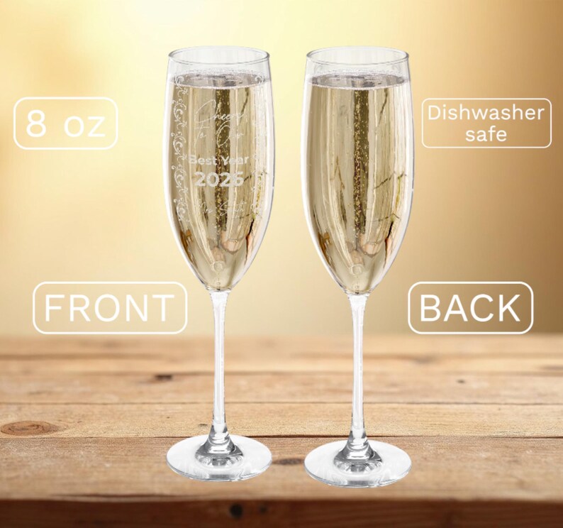 Custom Engraved Wedding Champagne Flutes, Personalized Toasting Glasses ...