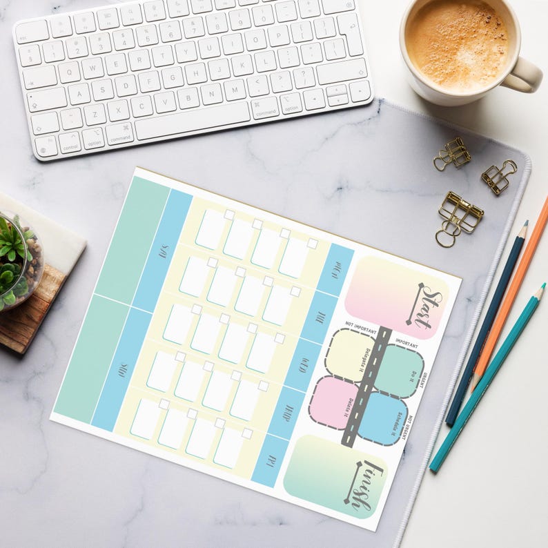 Tear-off Weekly Roadmap Planner | Notepad | Organize Tasks, Life, & Wellness - Etsy