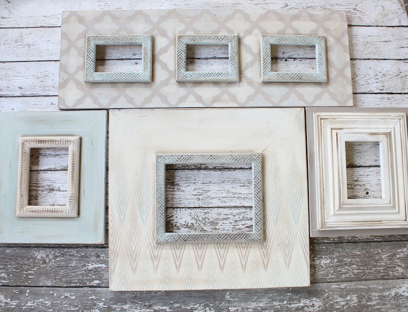 Set of 4 Distressed Picture Frames in Perfect Greige - Etsy