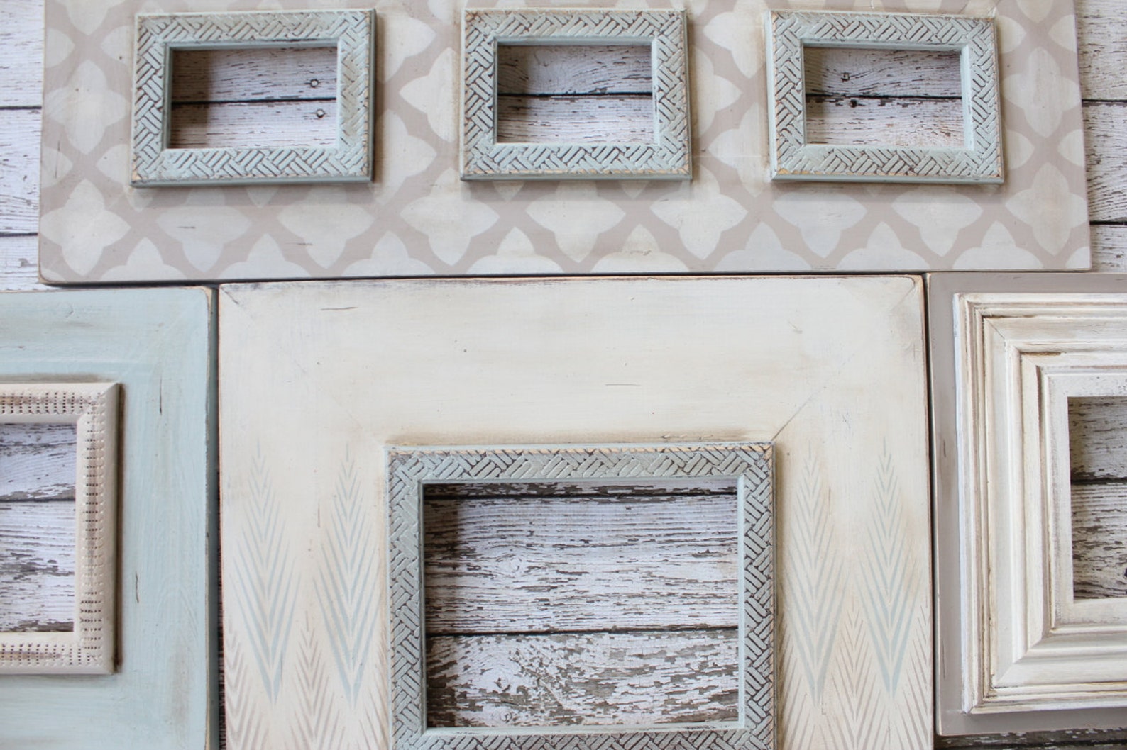 Set of 4 Distressed Picture Frames in Perfect Greige - Etsy