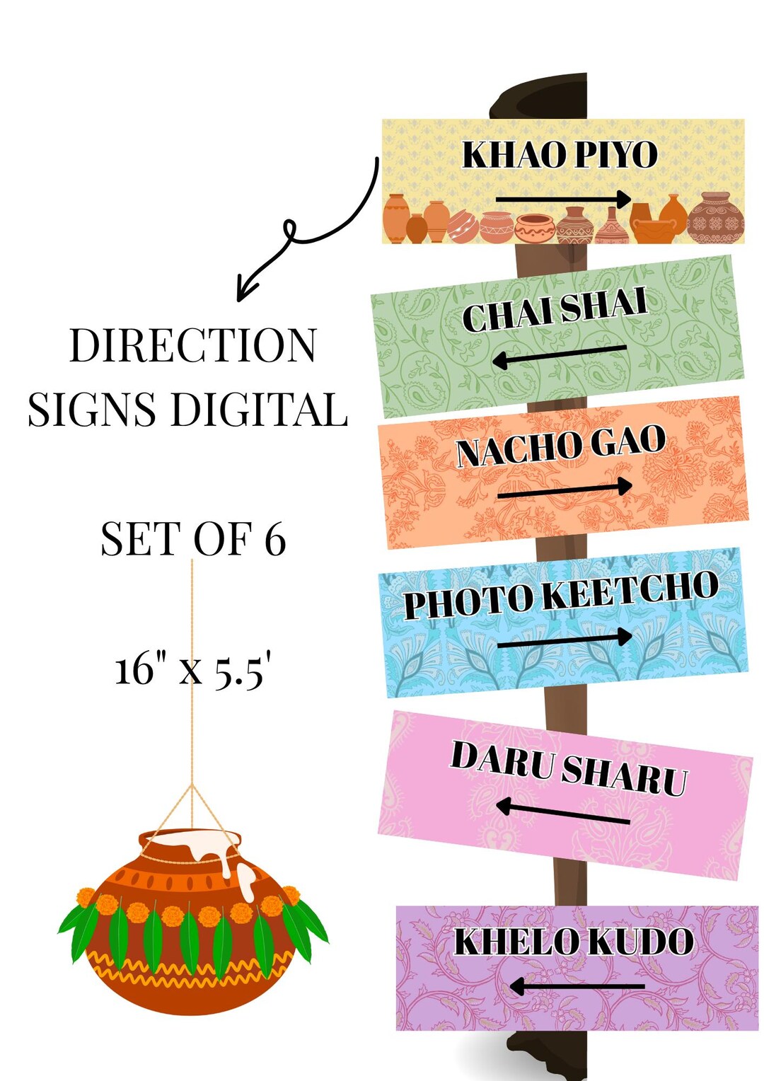 Desi Wedding Welcome Sign: Punjabi Truck Art, Mehndi Decor (digital ...