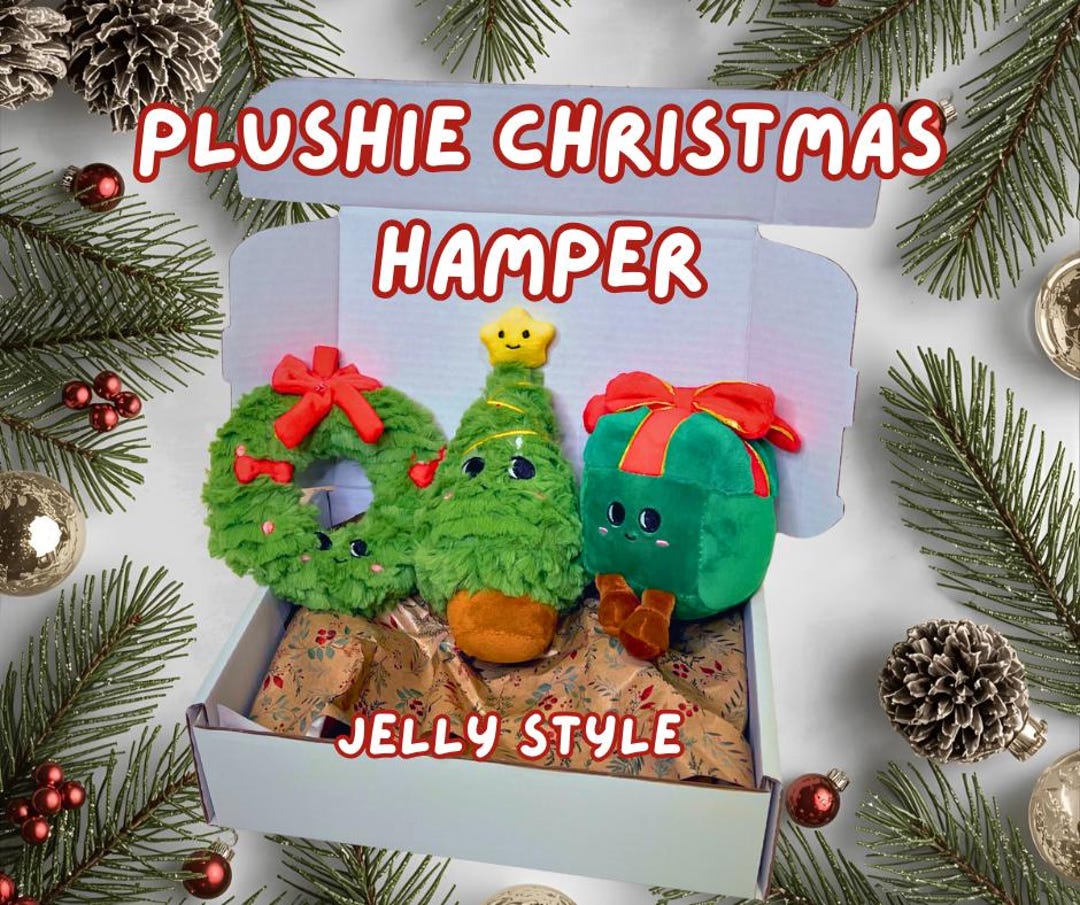 Christmas Plush Set – Squishy Wreath, Tree & Present | Festive Soft Toy ...