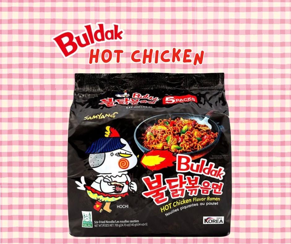 Buldak Spicy Ramen Custom Variety Pack of 5 | Viral Korean Spicy ...