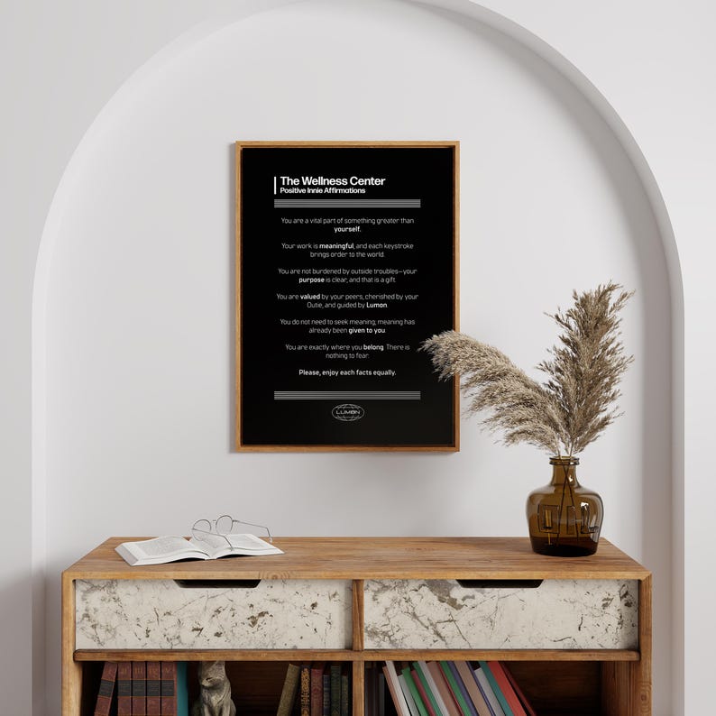 Lumon Wellness Center Poster, Severance Merch, Minimalist Home Decor ...