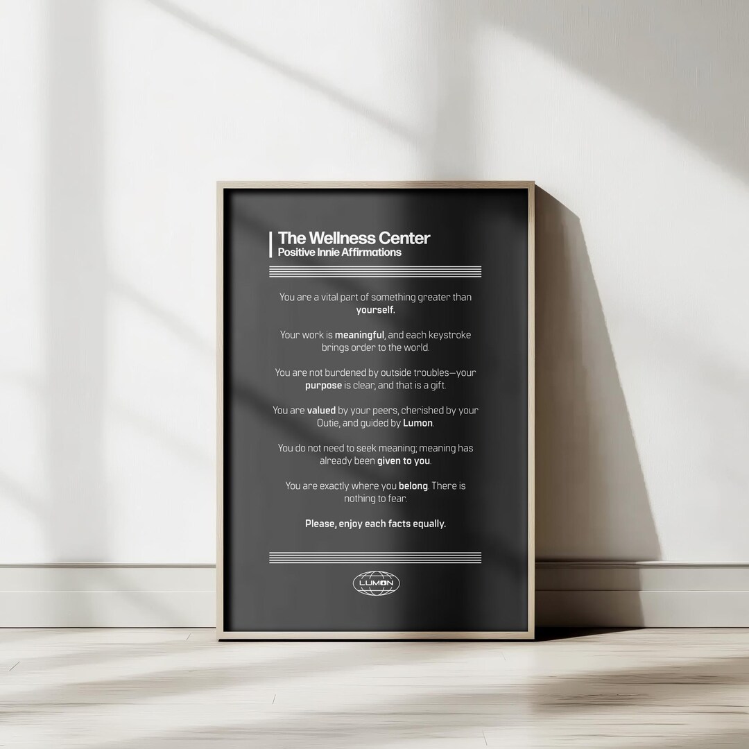 Lumon Wellness Center Poster, Severance Merch, Minimalist Home Decor ...