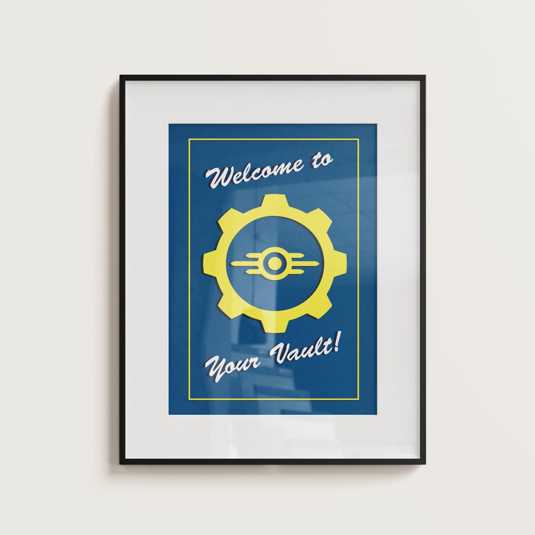 Welcome Home Vault-tec Poster, Fallout Merch, Printable Entrance Hall ...