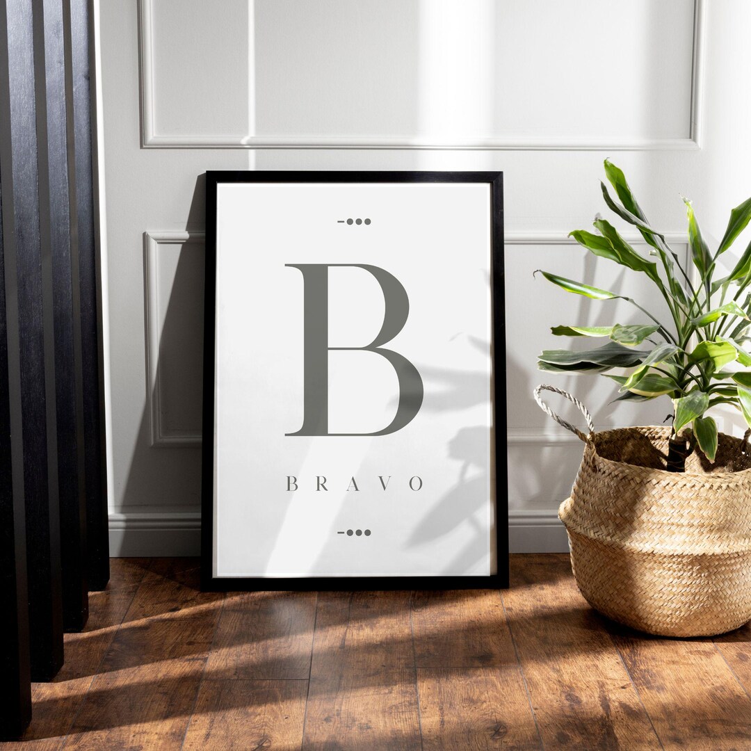 B - Bravo | Phonetic Alphabet, Morse Code, Rolled Poster, Wall Art ...