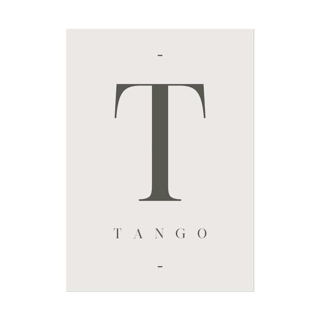 T Tango Phonetic Alphabet, Morse Code, Rolled Poster, Wall Art Print ...