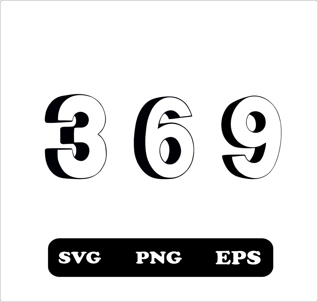 Numbers With 3d Effect Svg, Numbers in Vector PNG - Etsy