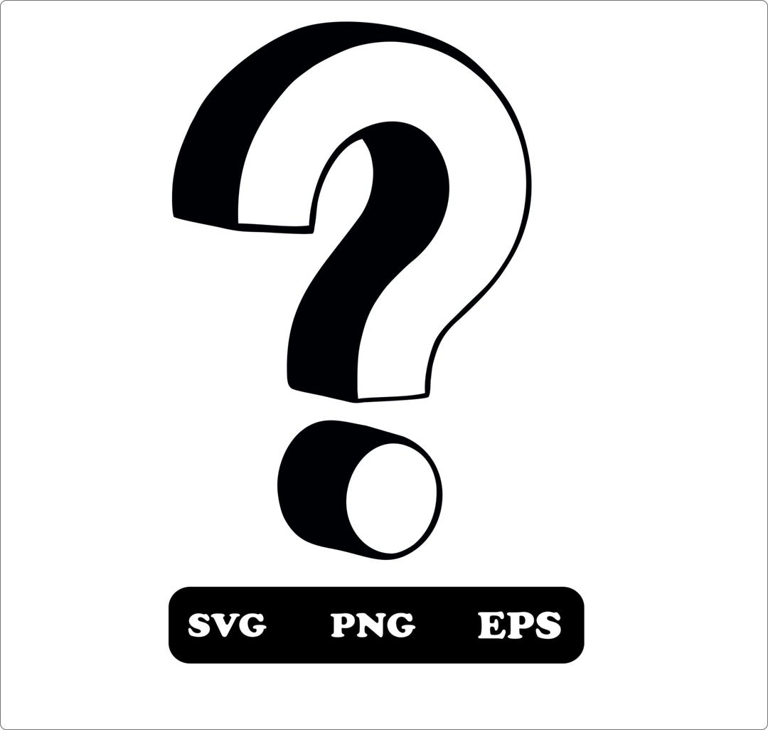 Question Mark Svg, 3d Effect in Vector Png - Etsy