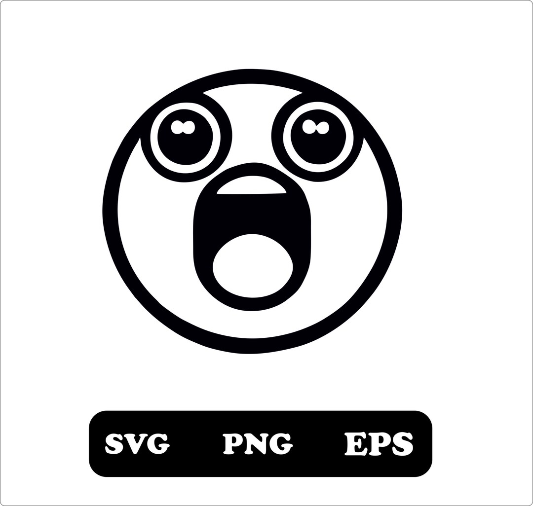 Surprised Smiley Svg, Emoticon, Png, Eps - Etsy