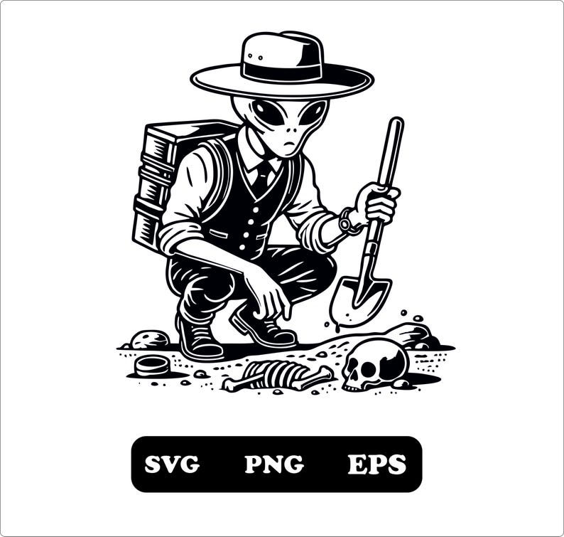 Alien Archaeologist Svg, History, Excavation, Search for the Truth - Etsy