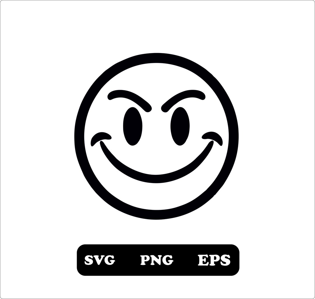 Angry Smiley, Svg, Smiley Vector Png, Eps - Etsy
