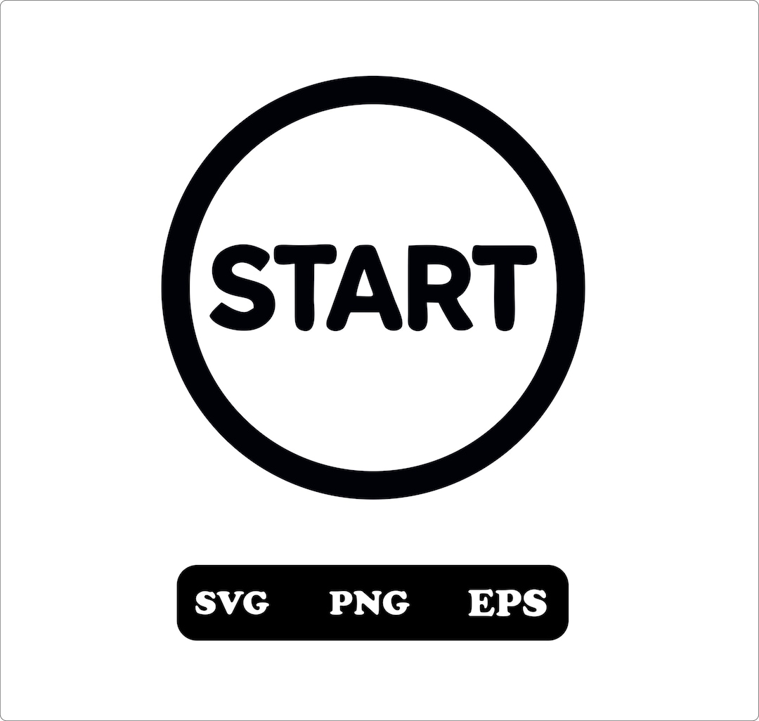 Start Sign Svg, Start Button Png,movement - Etsy