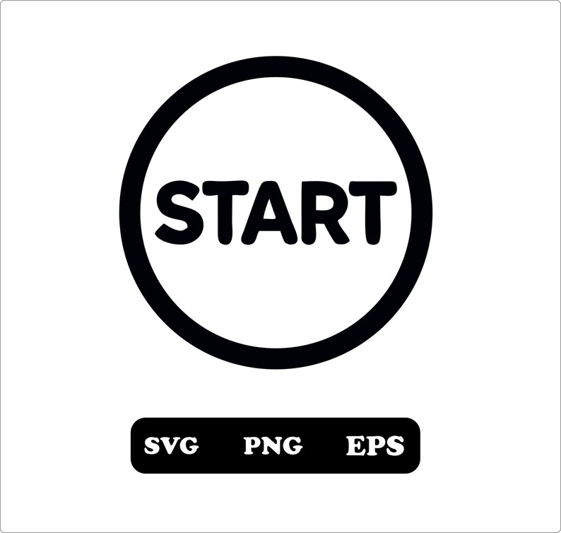 Start Sign Svg, Start Button Png,movement - Etsy