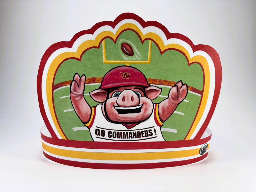 WA Commanders Mascot Paper Party Crown - Etsy