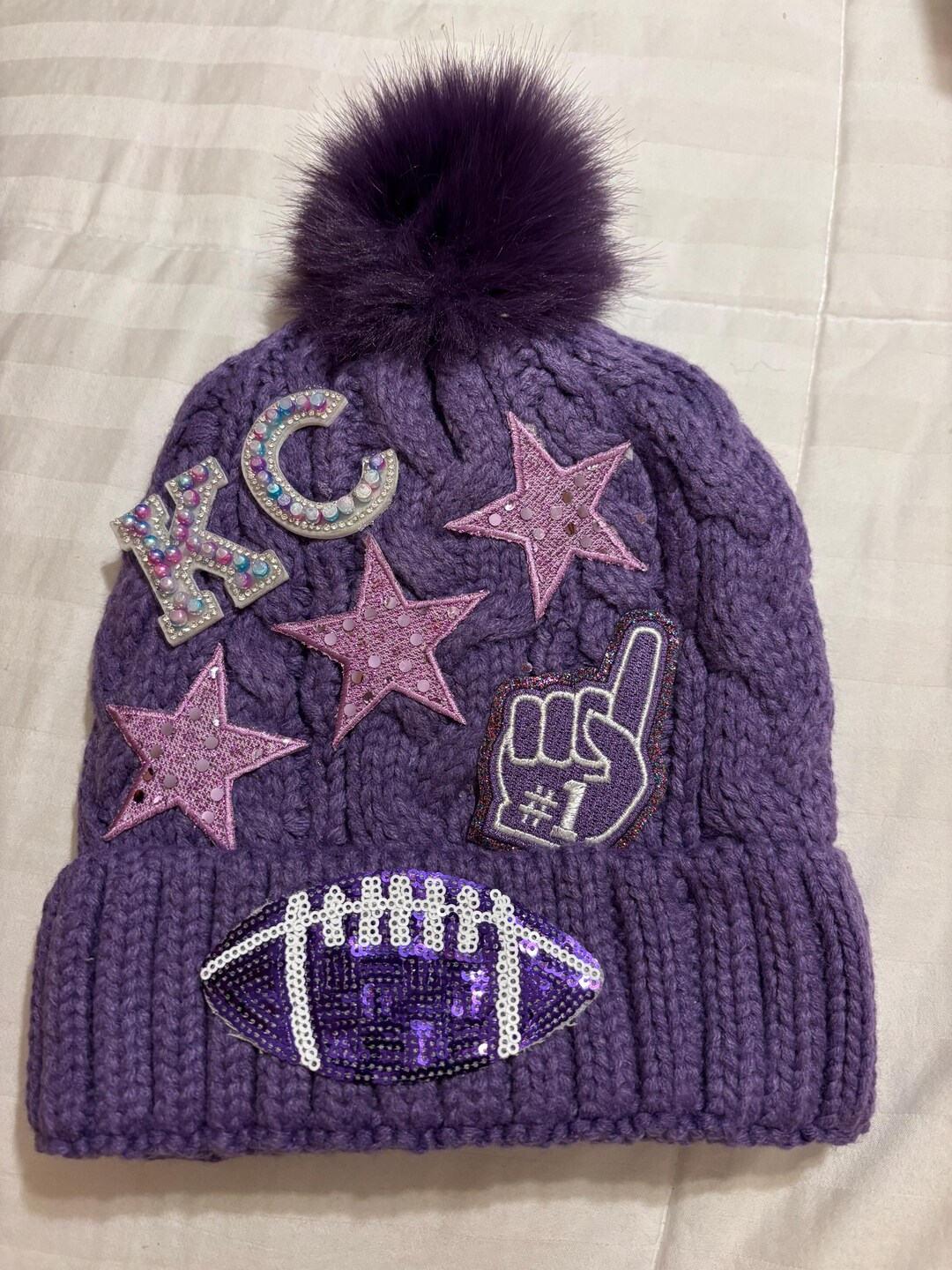 Purple Kansas City Chiefs Stocking Hat - Etsy