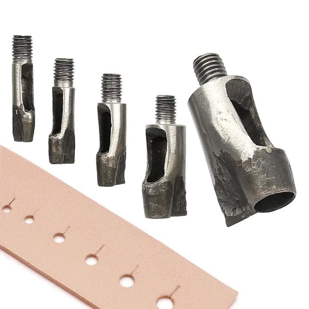 M8 Thread Round Tail Punch Tool for Hand Press – Leathercraft Belt Hole ...
