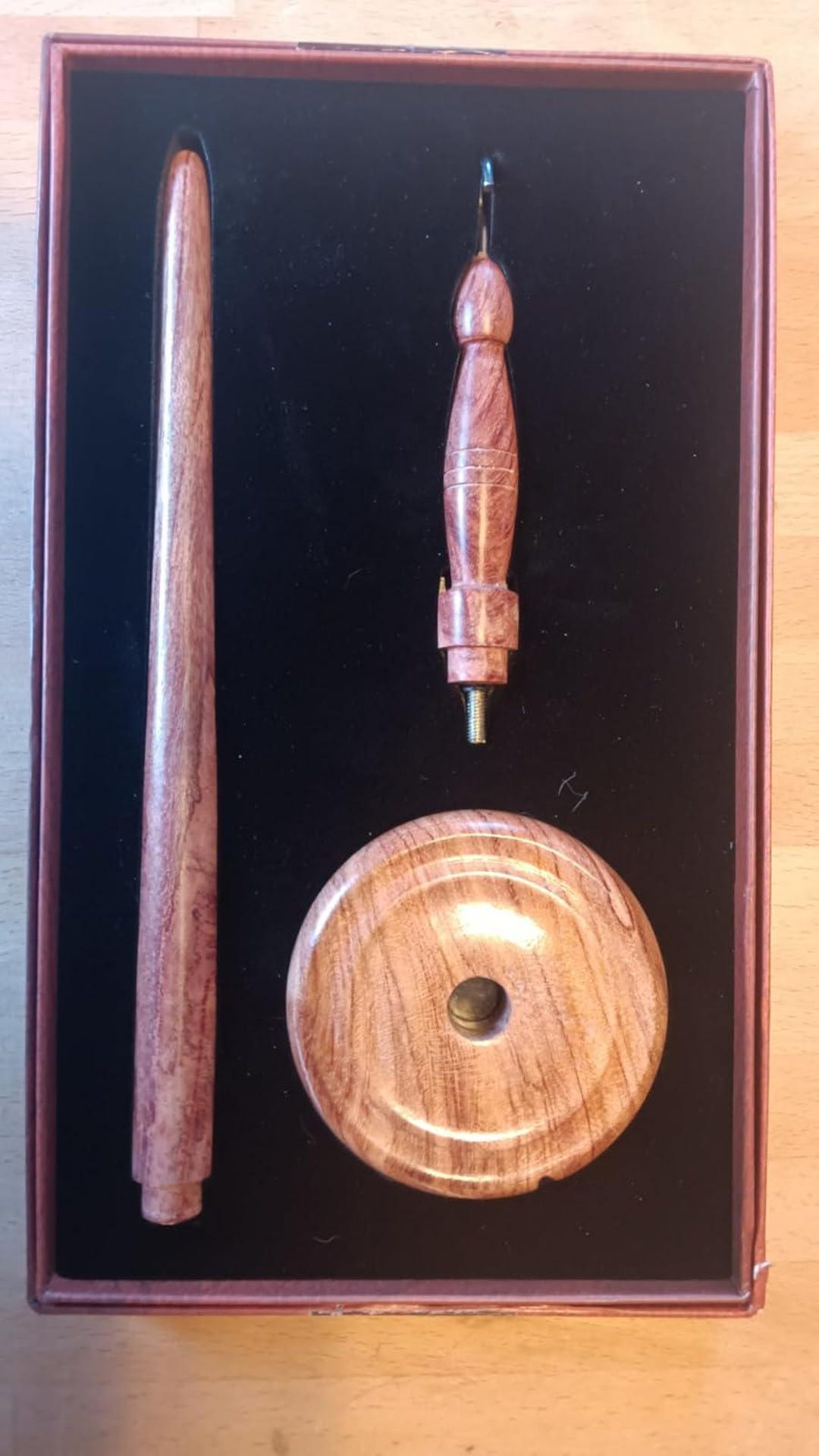 Wooden Hardwood Drop Spindle Top Whorl Yarn Spinner Wheel for Beginners ...