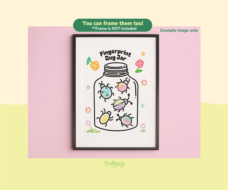 Fingerprint Bug Jar Craft: Kids Summer Activity (PDF & JPEG Download ...