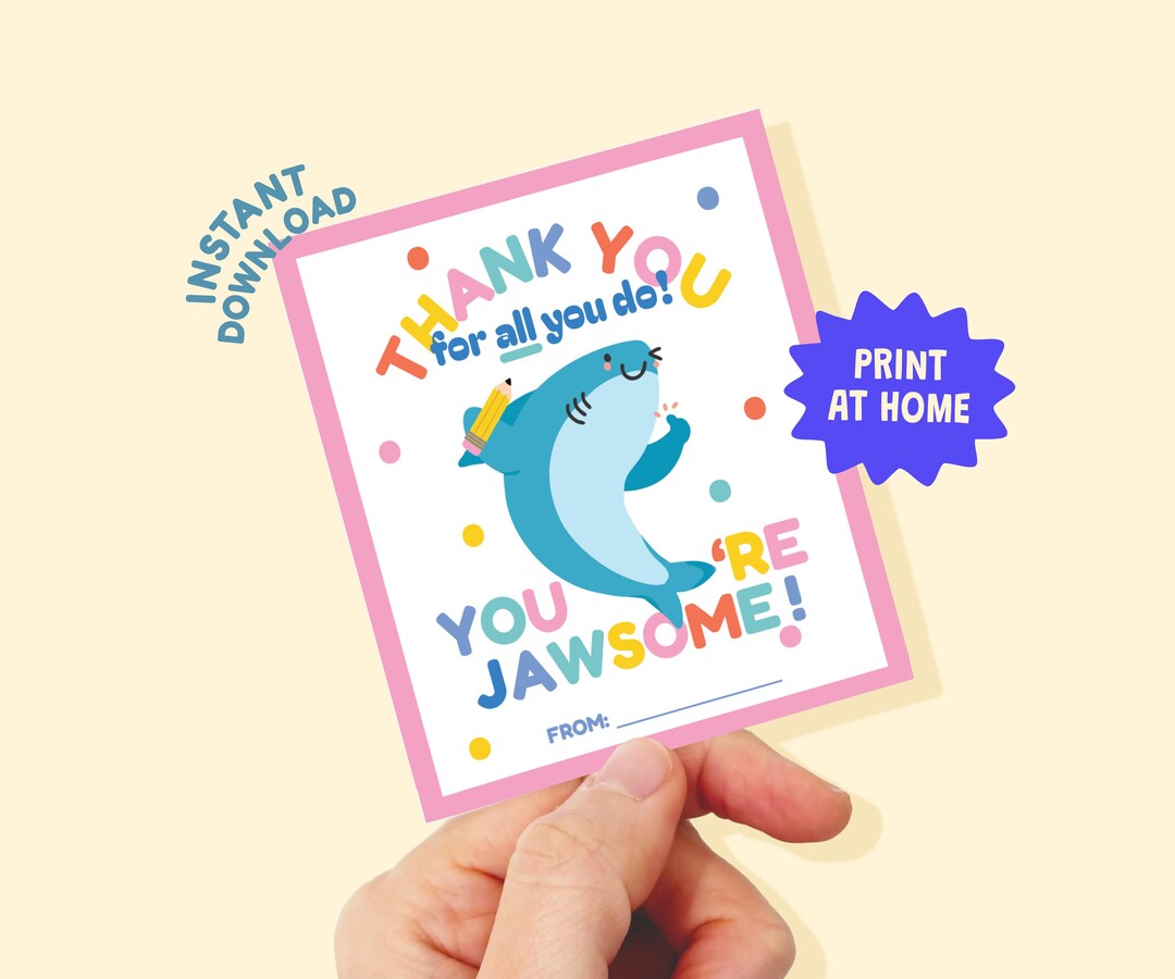 Teacher Appreciation Week Gift Tag Printable Teacher Appreciation ...