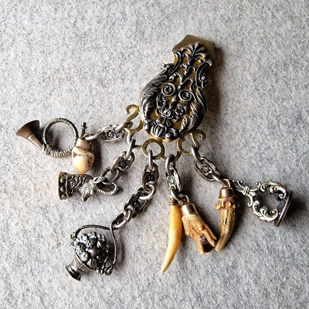 Antique Charivari, EU Hunting Theme Harp Waist Buckle - Etsy