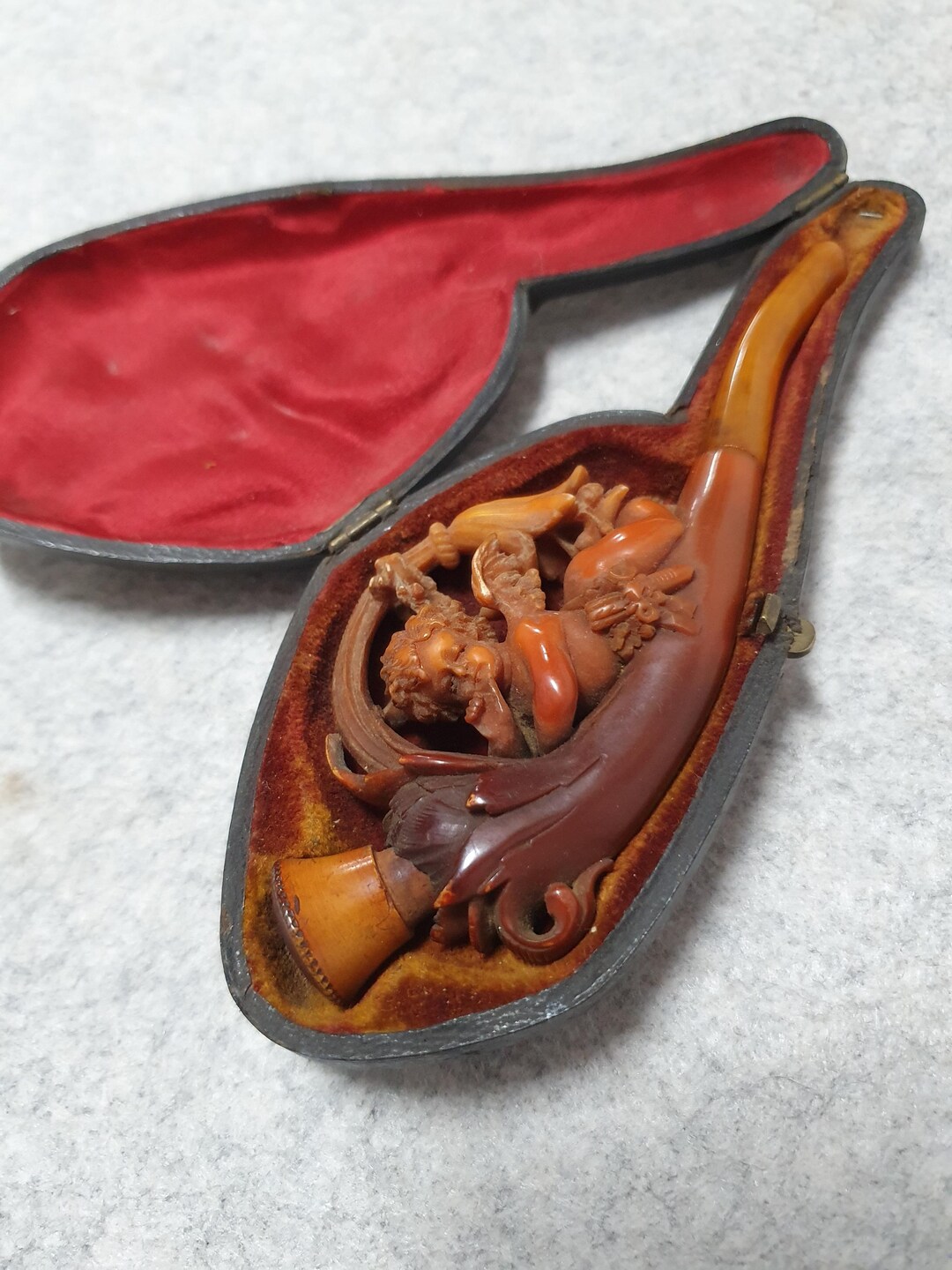 Amber Meerschaum Angel Pipe - Etsy