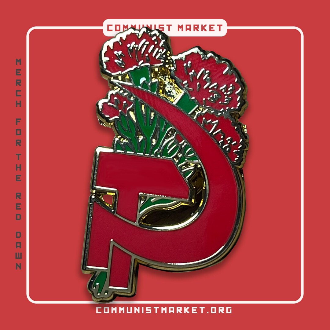 Hammer Sickle Flower Pin | Communist Pin | Socialist Pin | Soviet Pin ...