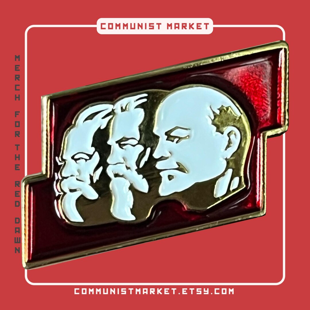 Marx Engels Lenin Pin | Communist Enamel Pin | Socialist Lapel Pin ...