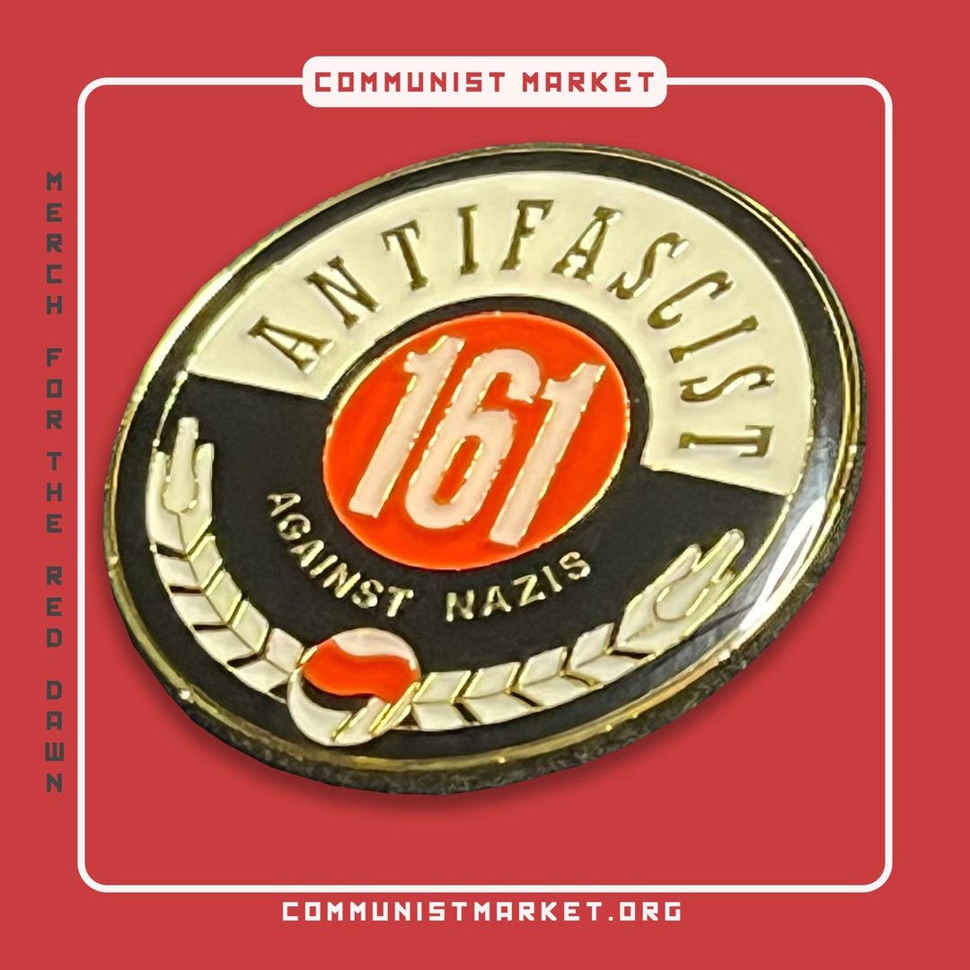 161 Pin | Antifa Pin | Anti-fascist Pin | Communist Pin | Socialist Pin ...