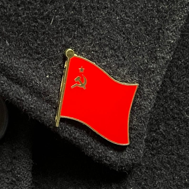 Soviet Flag Pin USSR Flag Pin Communist Pin Soviet Union Pin Communism ...